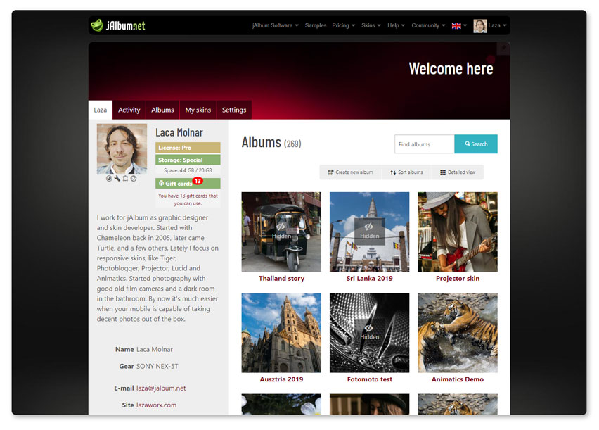 Pricing Overview - jAlbum Licenses and Accounts